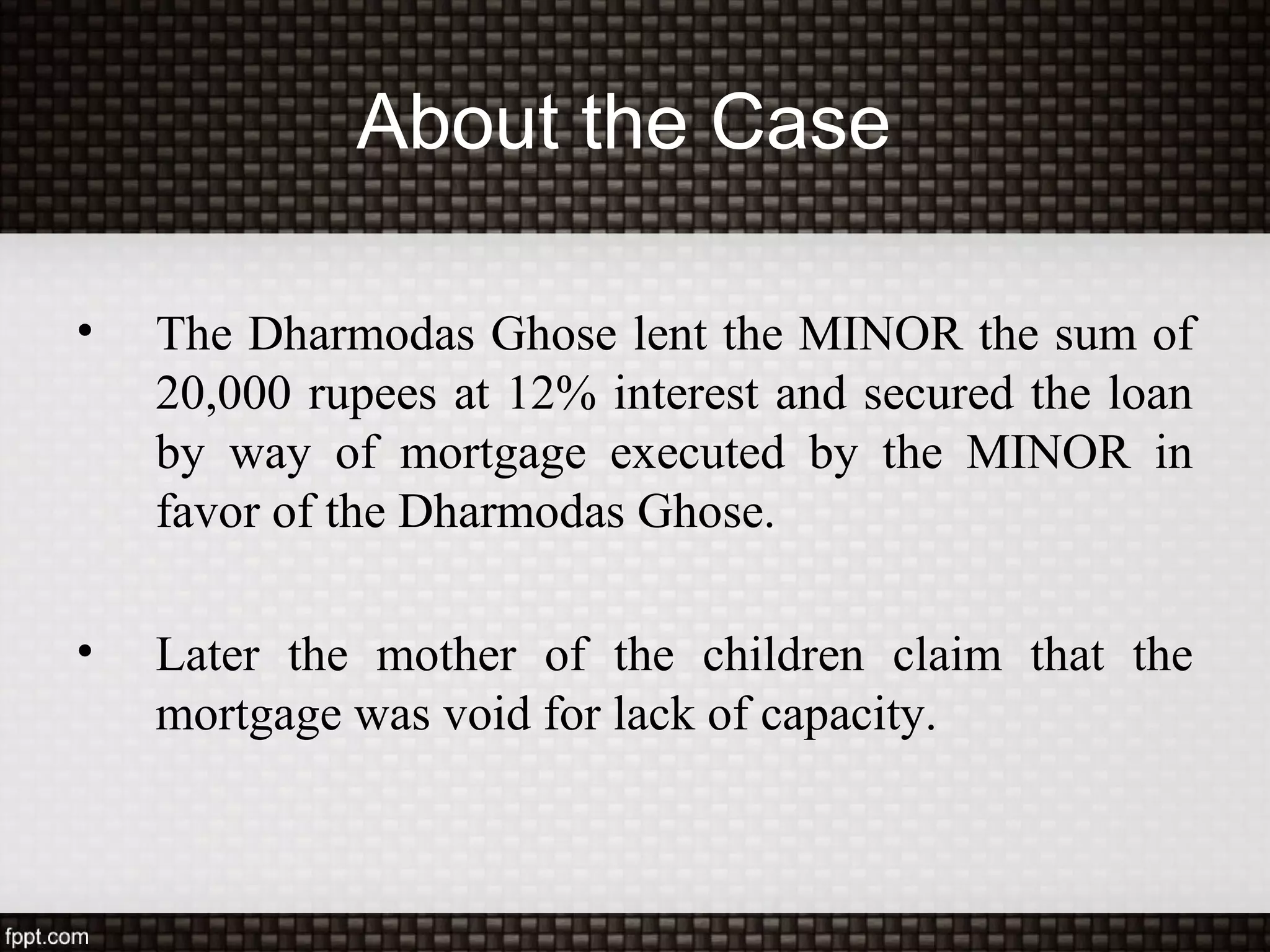 MOHORI BIBEE VS DRAHMOS GHOSH | PPT