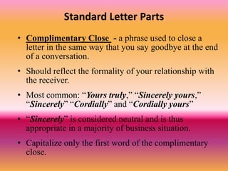 Business letter | PPTX
