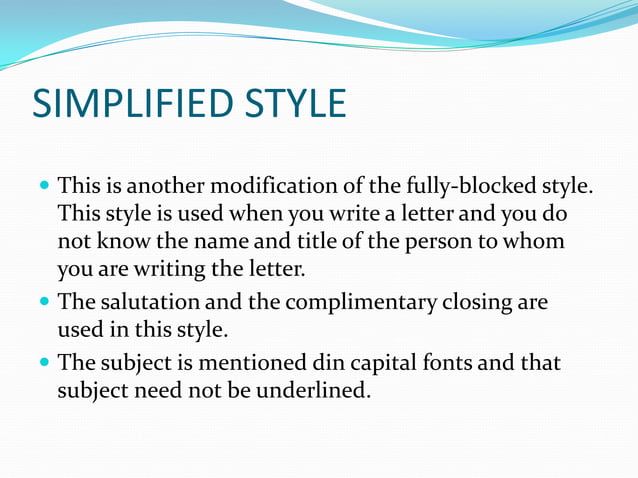 Business letters and different styles | PPTX