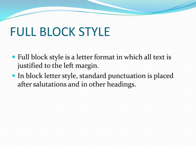 Business letters and different styles | PPTX