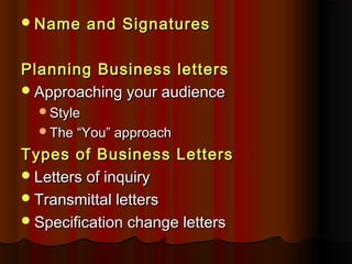 Business letter | PPT