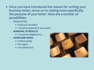 Business Letter Writing, E-mail Guidelines & Etiquette | PPTX