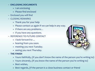 Business Letter Writing, E-mail Guidelines & Etiquette | PPTX