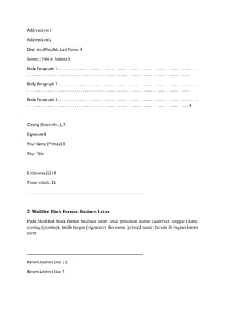 Business letter | DOCX