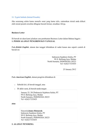 Business letter | DOCX
