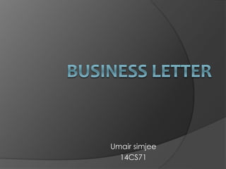 Business letter. | PPT