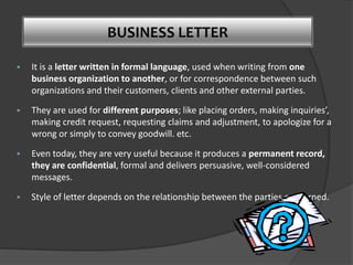 Business letter. | PPT