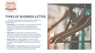 BUSINESS LETTER.pdf GST 111 course for 100lvl | PDF