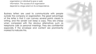 Mastering Business Letter Writing: Structure, Tone, and Types | PDF