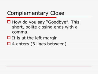 Business letter basics | PPT