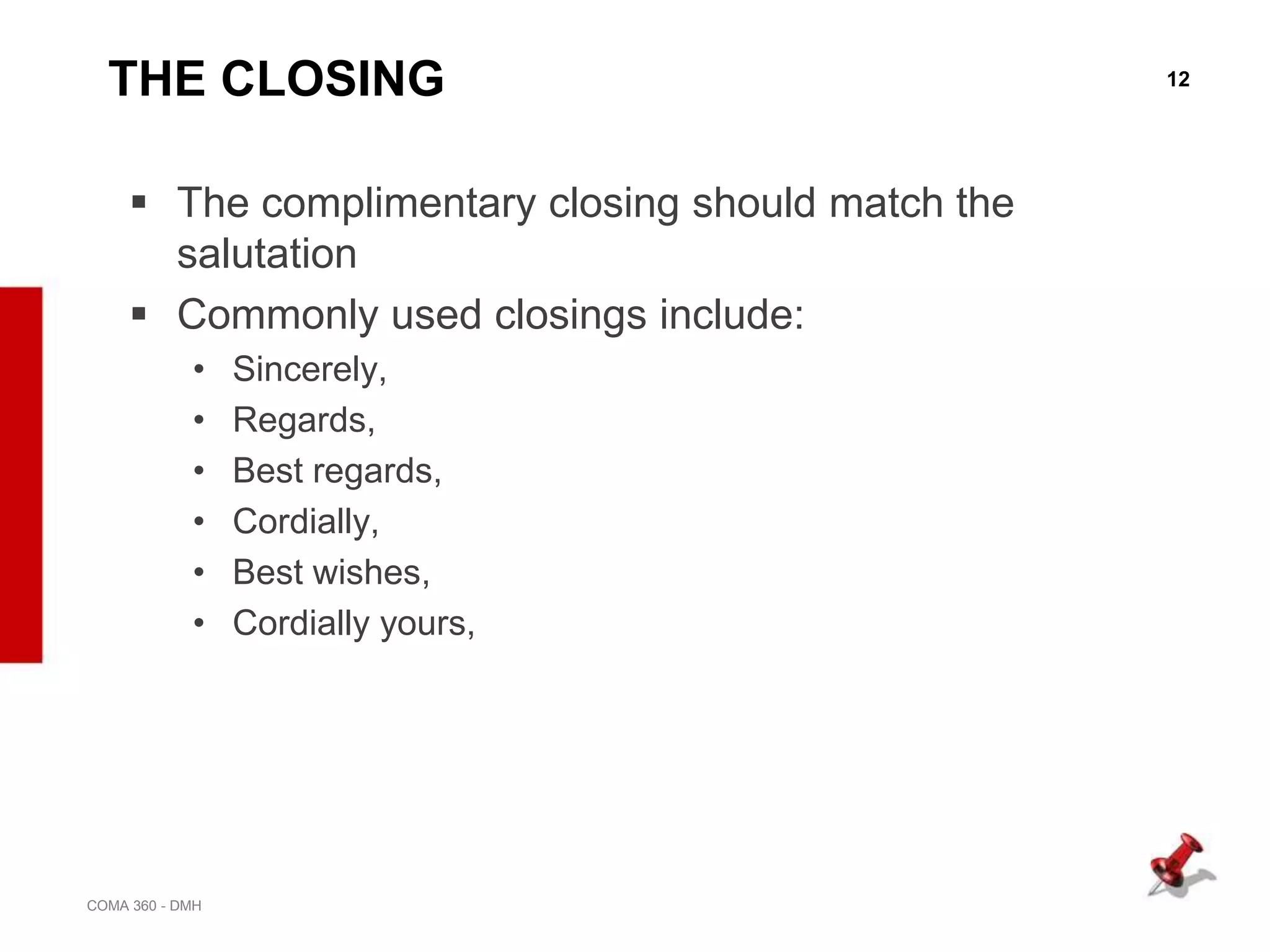 Business letter basics | PPTX