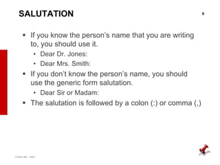 Business letter basics | PPTX