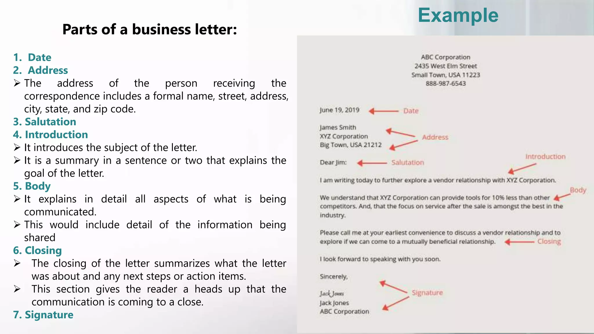 Business Letter - Definition&Example | PPT