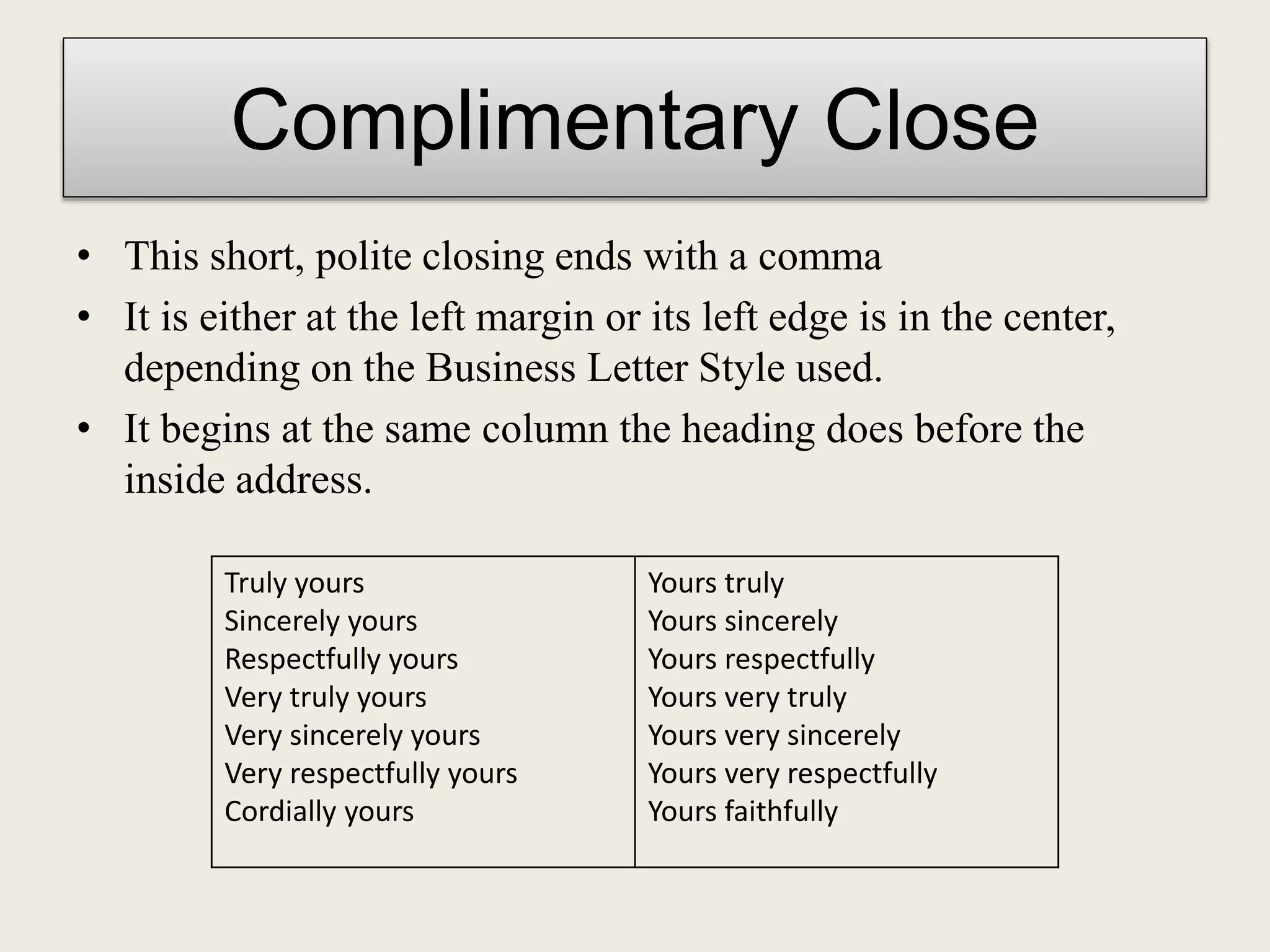 Business letter final | PPTX