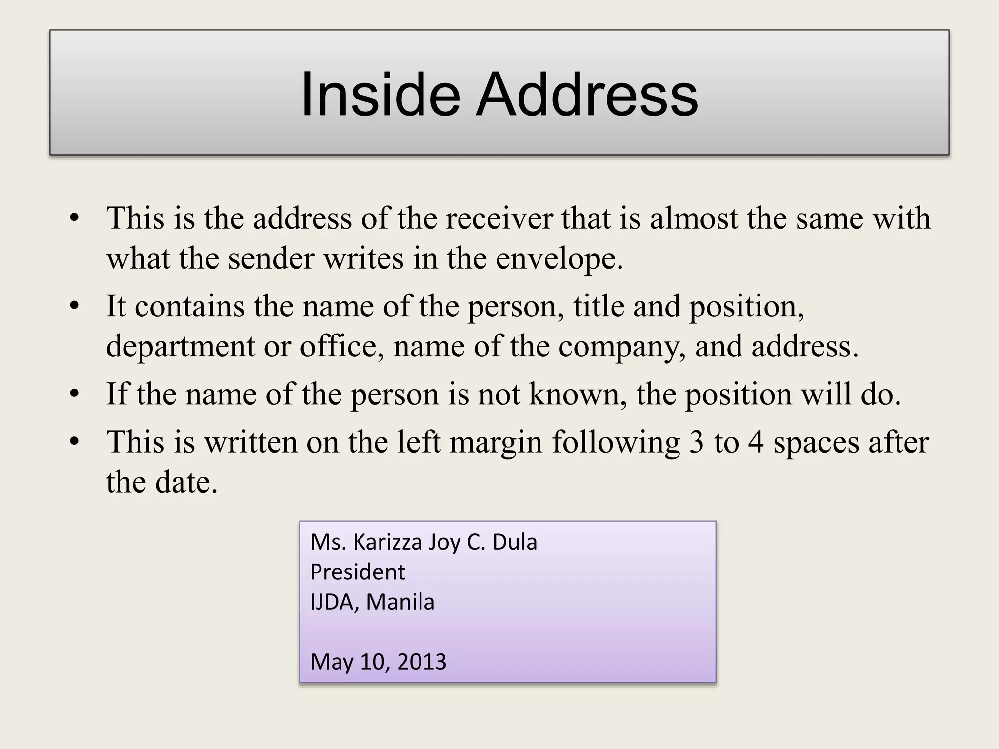 Business letter final | PPTX