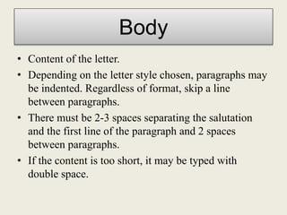 Business letter final | PPTX
