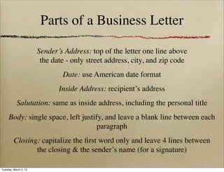 Business Letter Format | PDF
