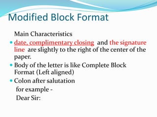 Business letter formats | PPTX