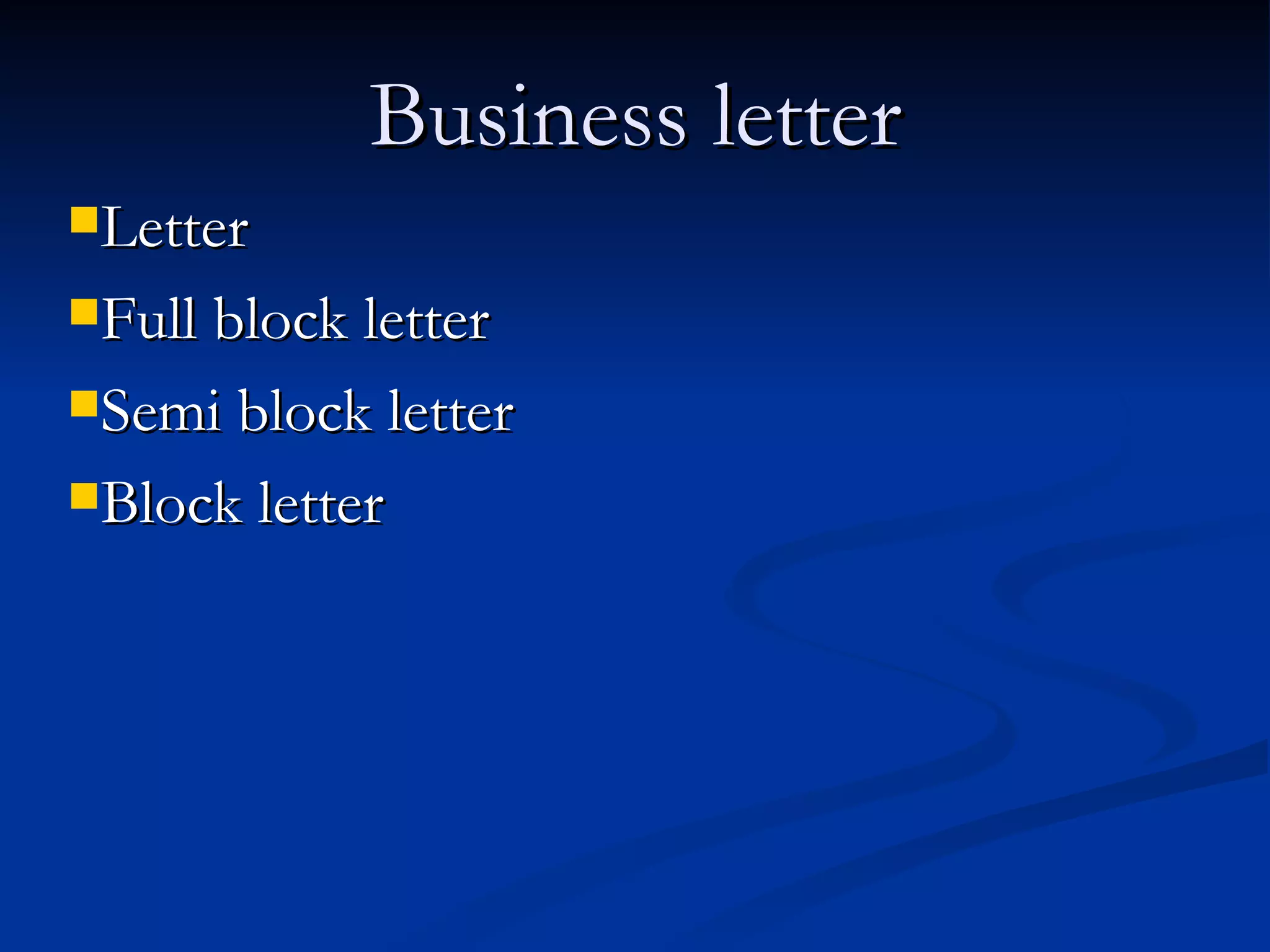 Business Letter Presentation | PPT