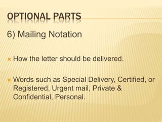 Business letter slides pptx | PPTX | Email | Internet