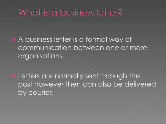 Business Letters | PPT