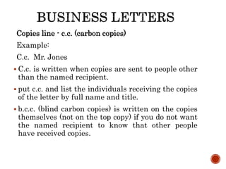 Business letters | PPTX