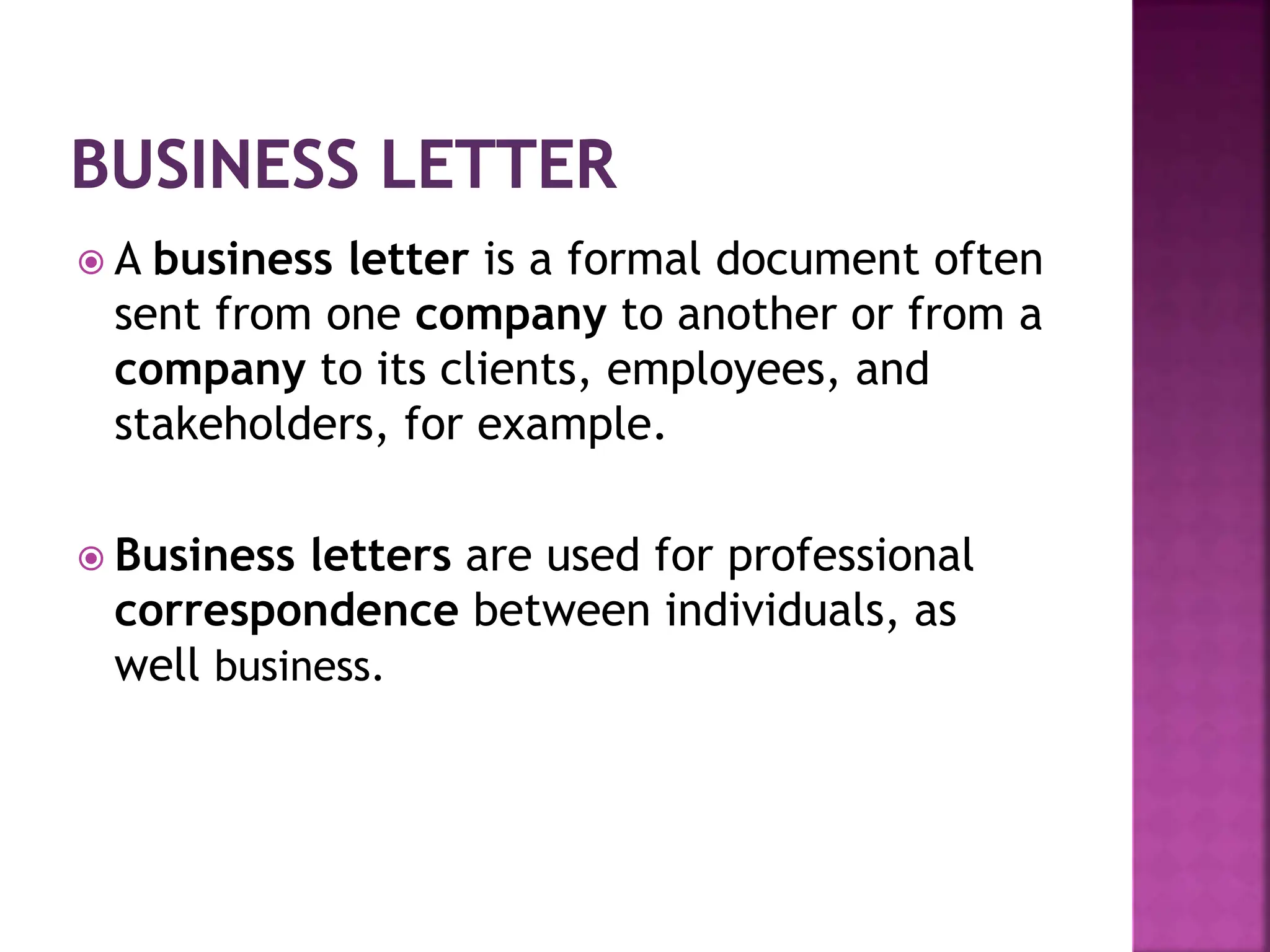 BUSINESS LETTERS.-BUSINESS LETTERS, pptx | PPT