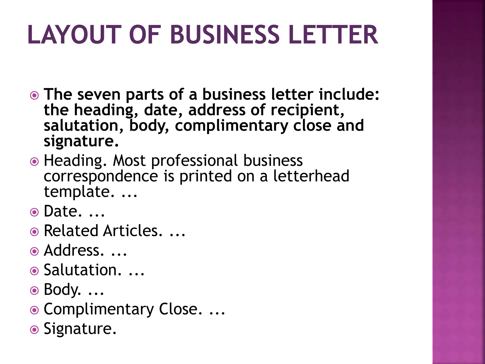 BUSINESS LETTERS.-BUSINESS LETTERS, pptx | PPTX