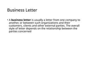 How to write Business Letters effectively | PPTX