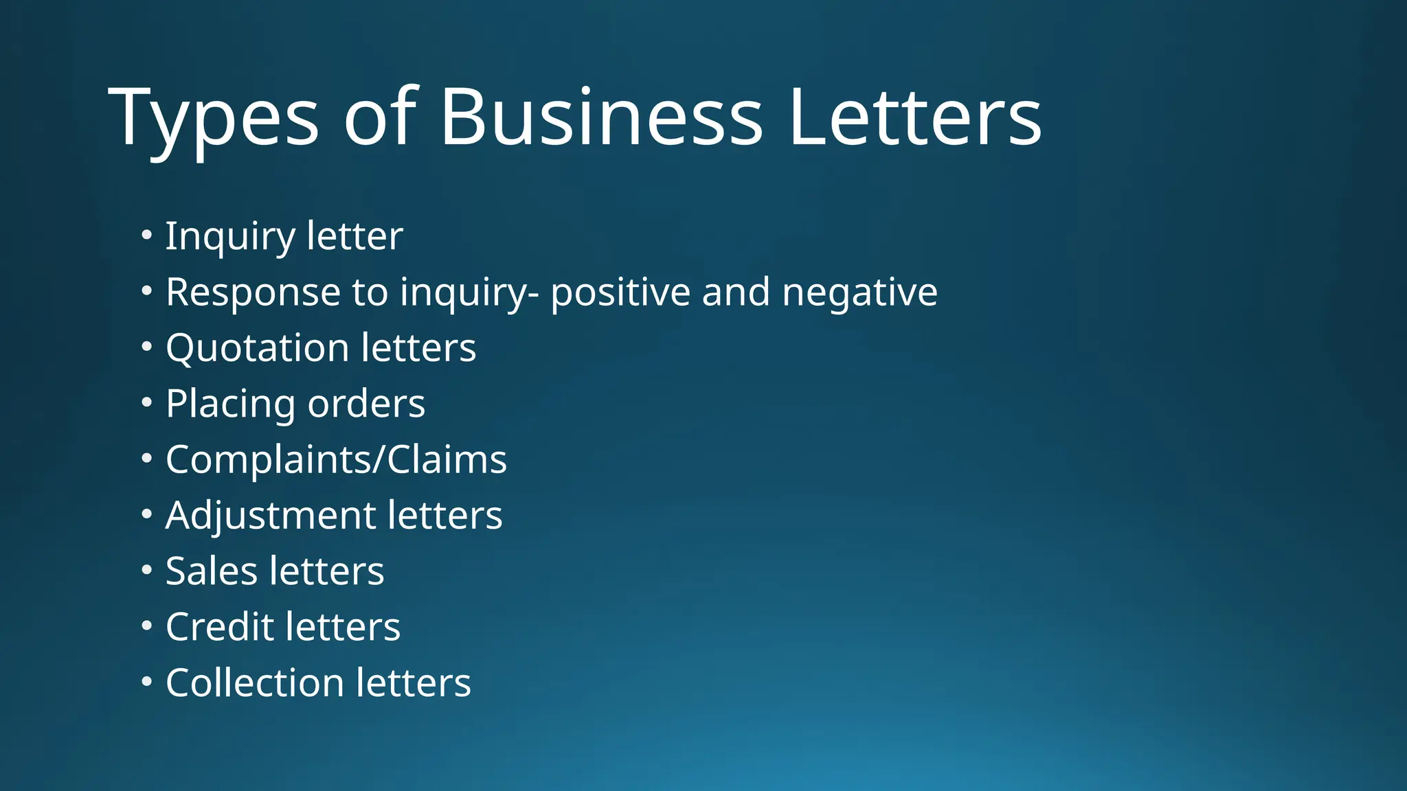 BUSINESS LETTERS- PPT-1.pptx business letters in communication | PPTX