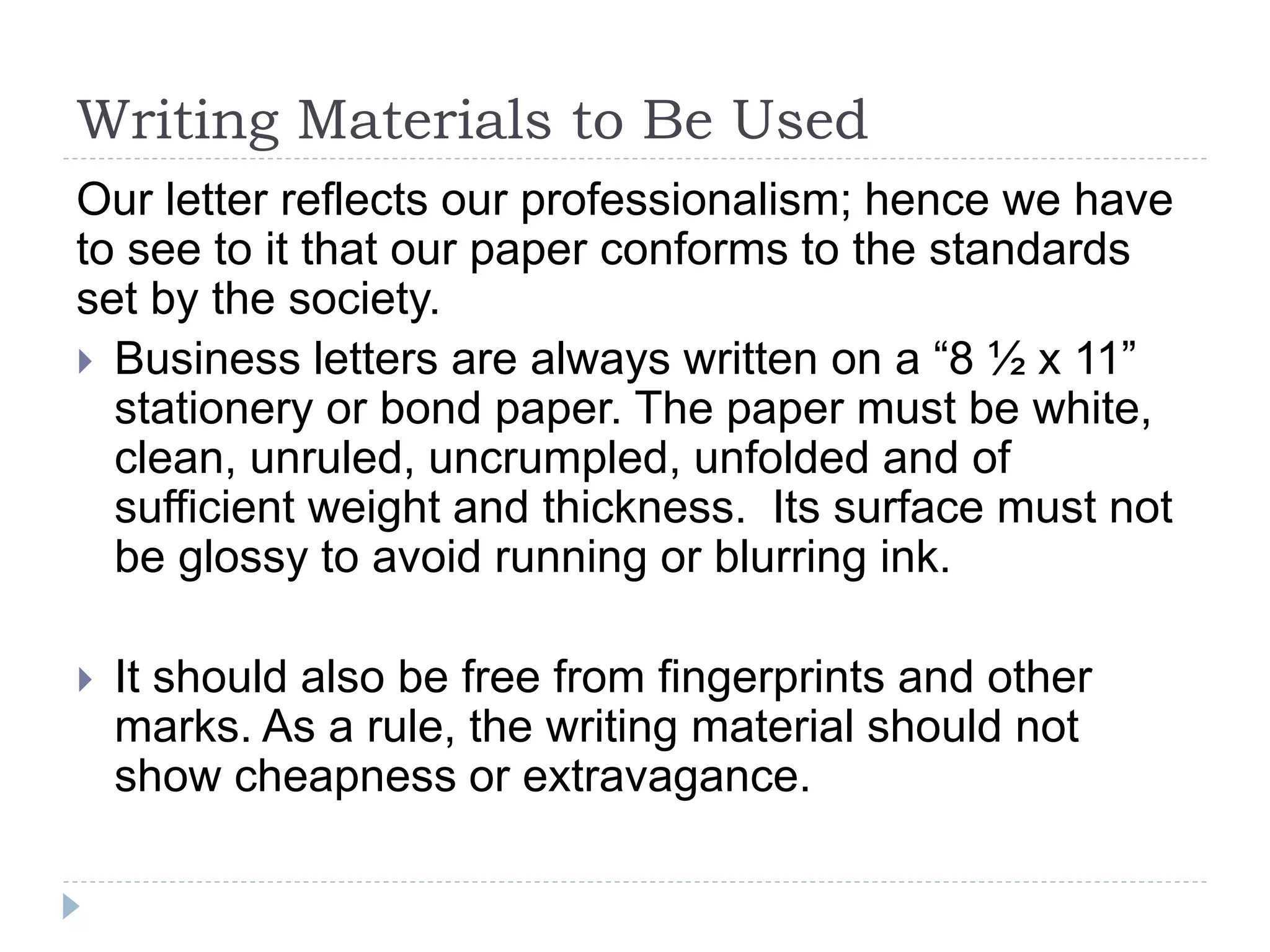 Business letters complete | PPTX