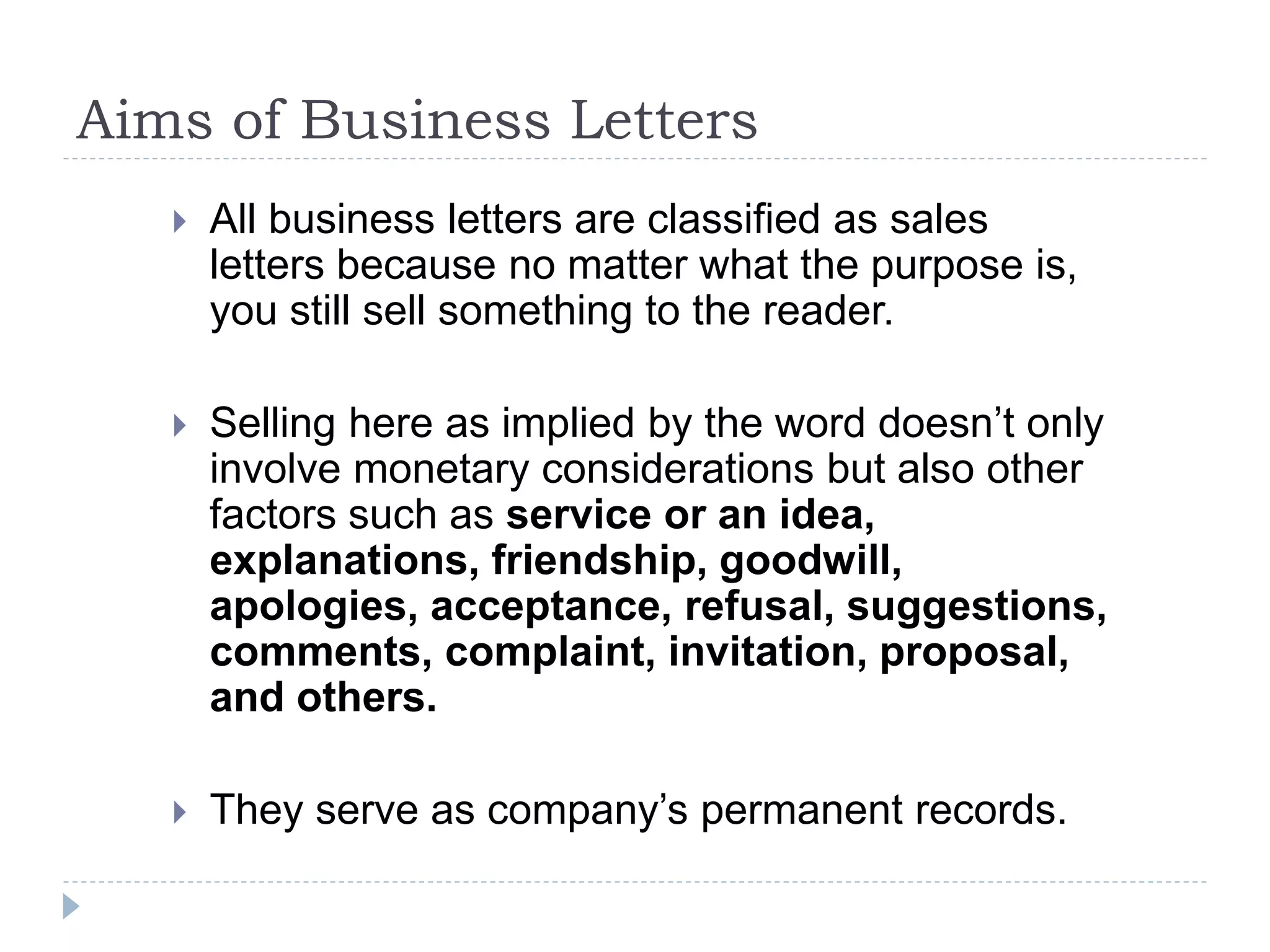 Business letters complete | PPTX