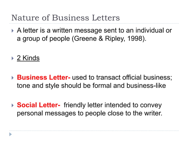 Business letters complete | PPTX | Desktop Publishing | Computer ...