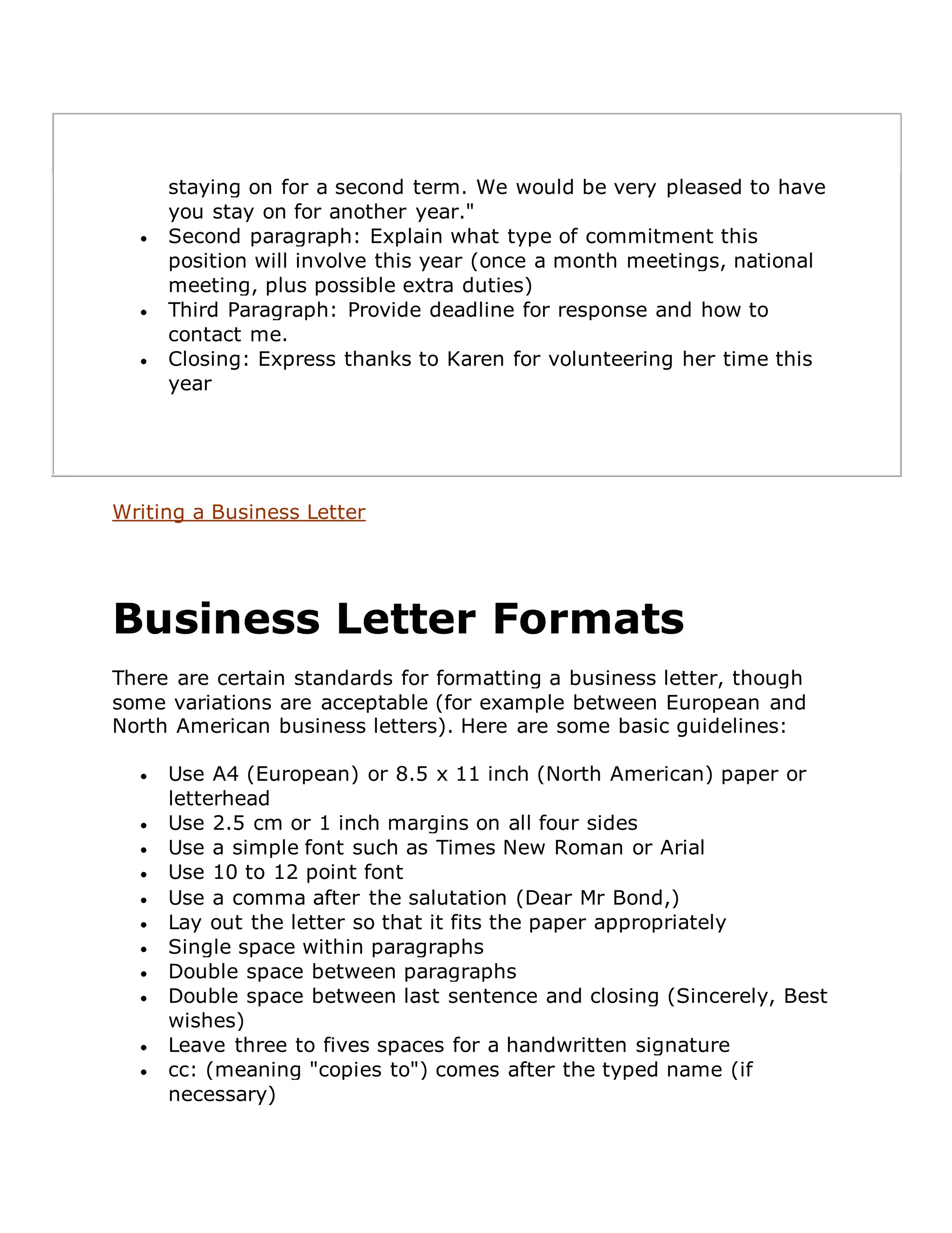 Business letters in english | DOCX