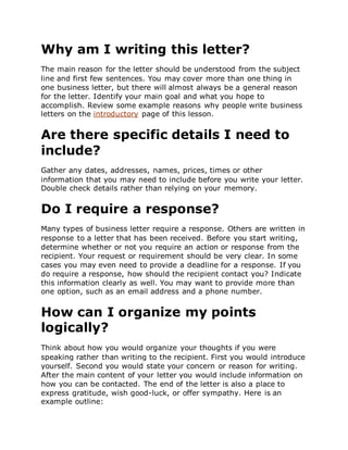 Business letters in english | DOCX