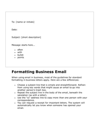 Business letters in english | DOCX