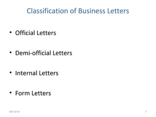Business letters ksv | PPT