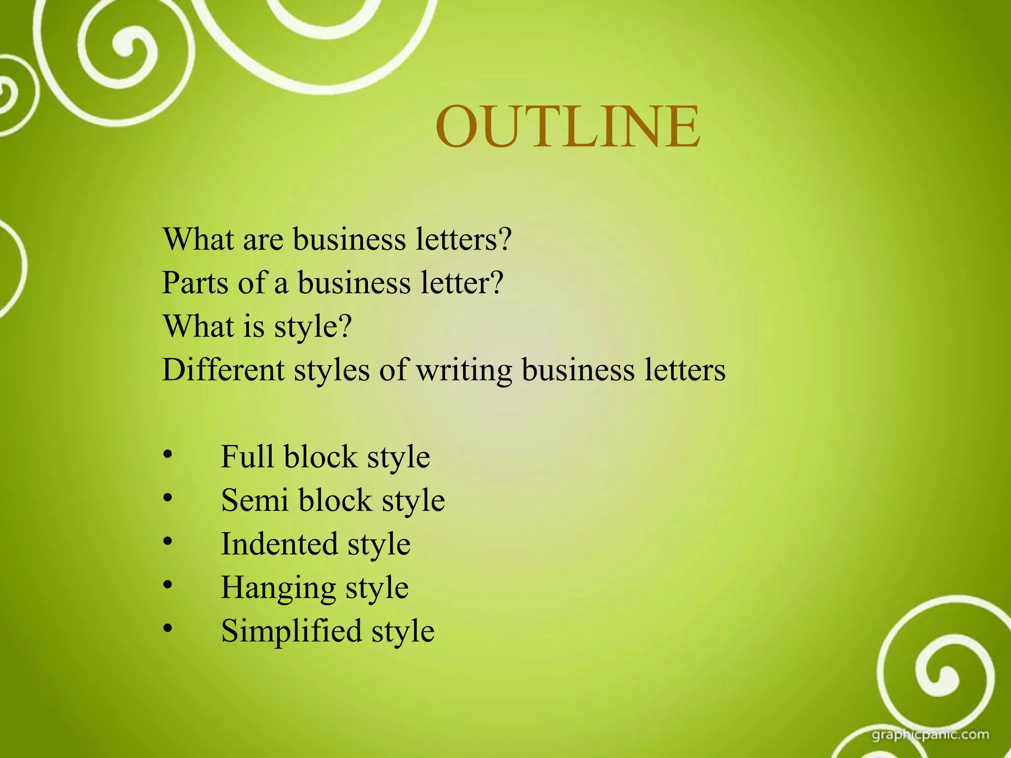 Business letters ppt | PPT