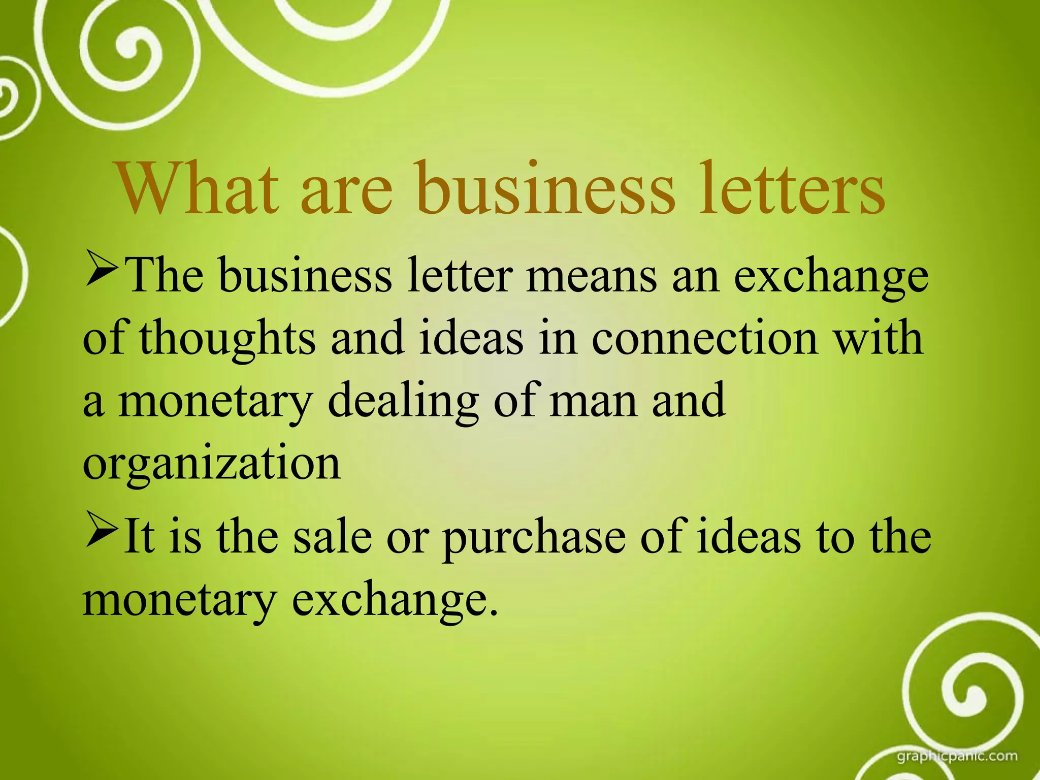 Business letters ppt | PPT