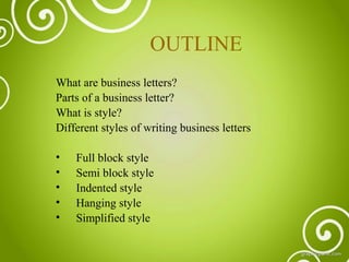 Business letters ppt | PPT