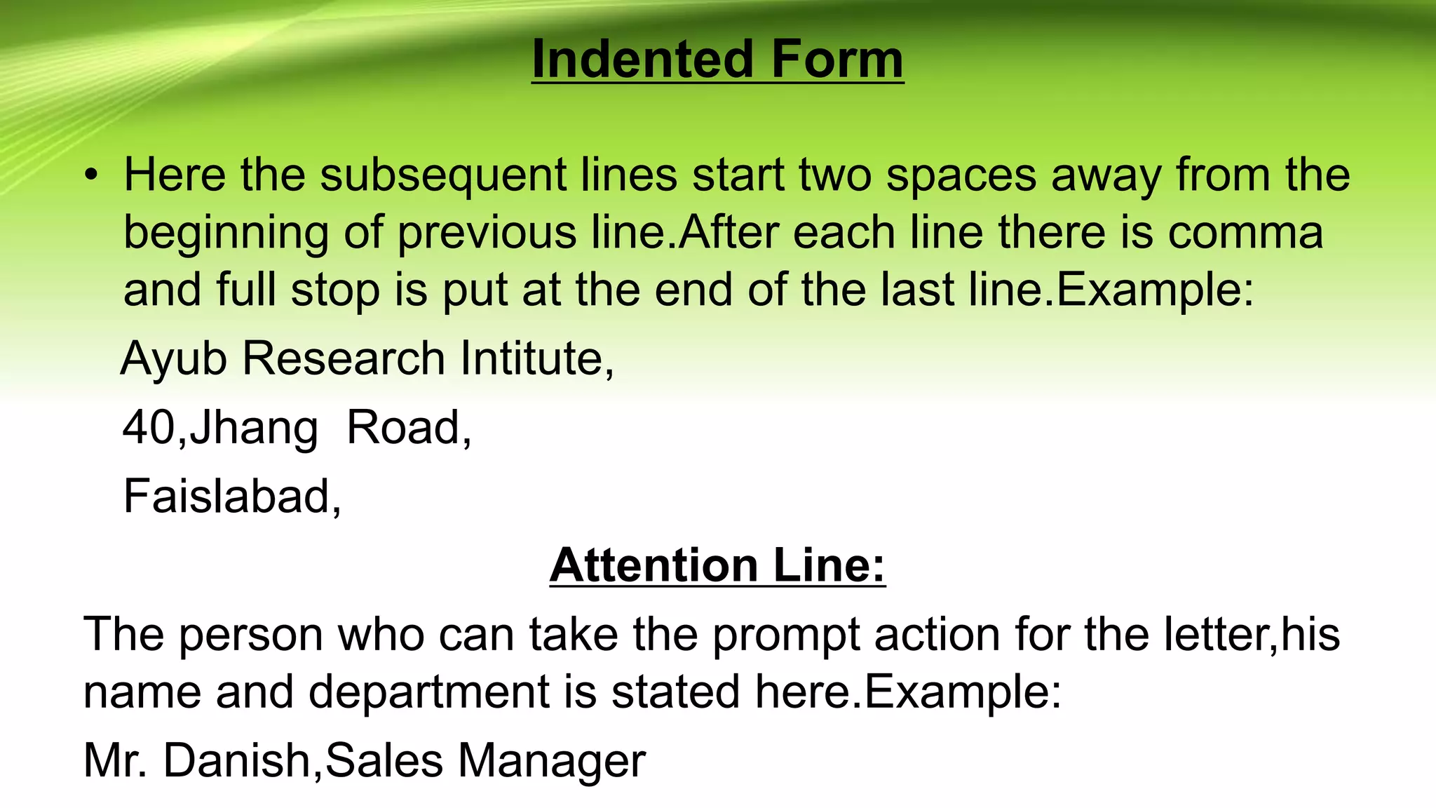 Business letters slide share | PPTX