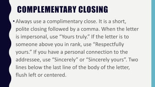 Business letter writing presentation | PPT