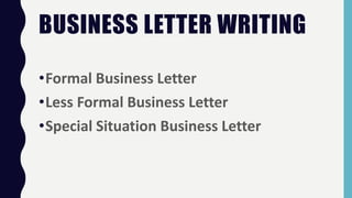 Business letter writing presentation | PPT