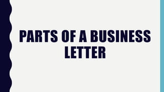 Business letter writing presentation | PPTX