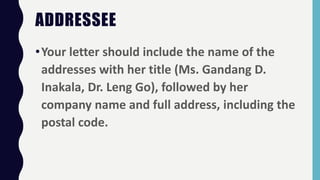 Business letter writing presentation | PPT