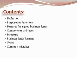 Business letter writing | PPTX