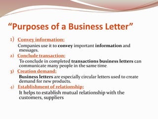 Business letter writing | PPTX