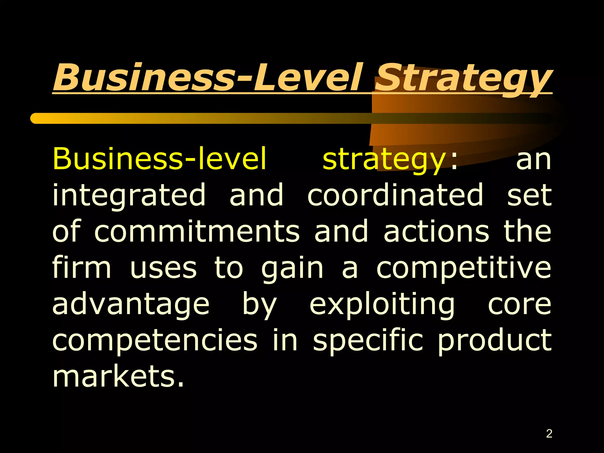 Business level strategies | PPT