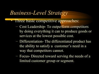 Business level strategies | PPT