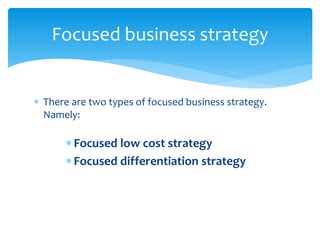 Business level strategies | PPTX